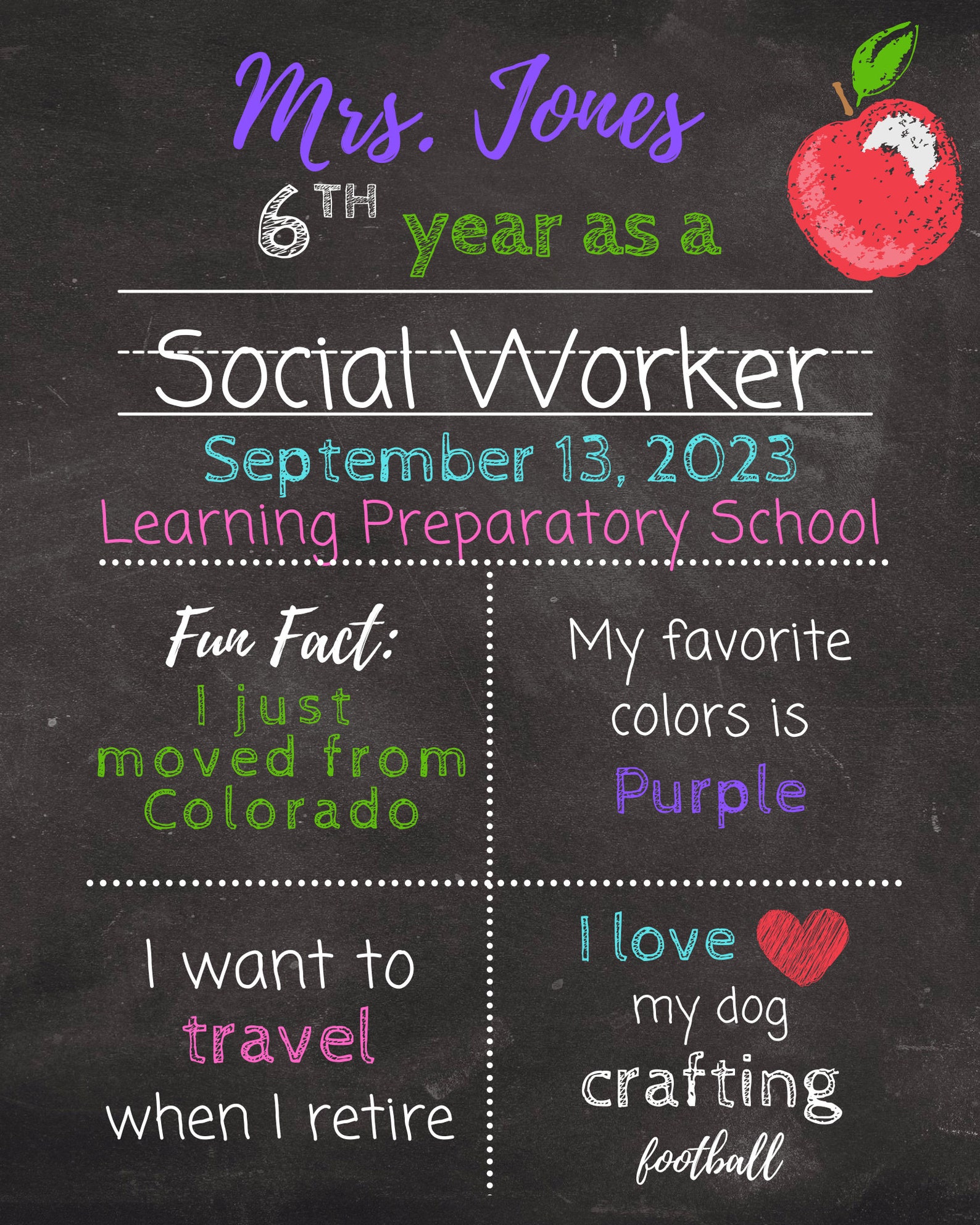 First Day Teacher Sign | Teacher First Day of School Sign | Back to ...