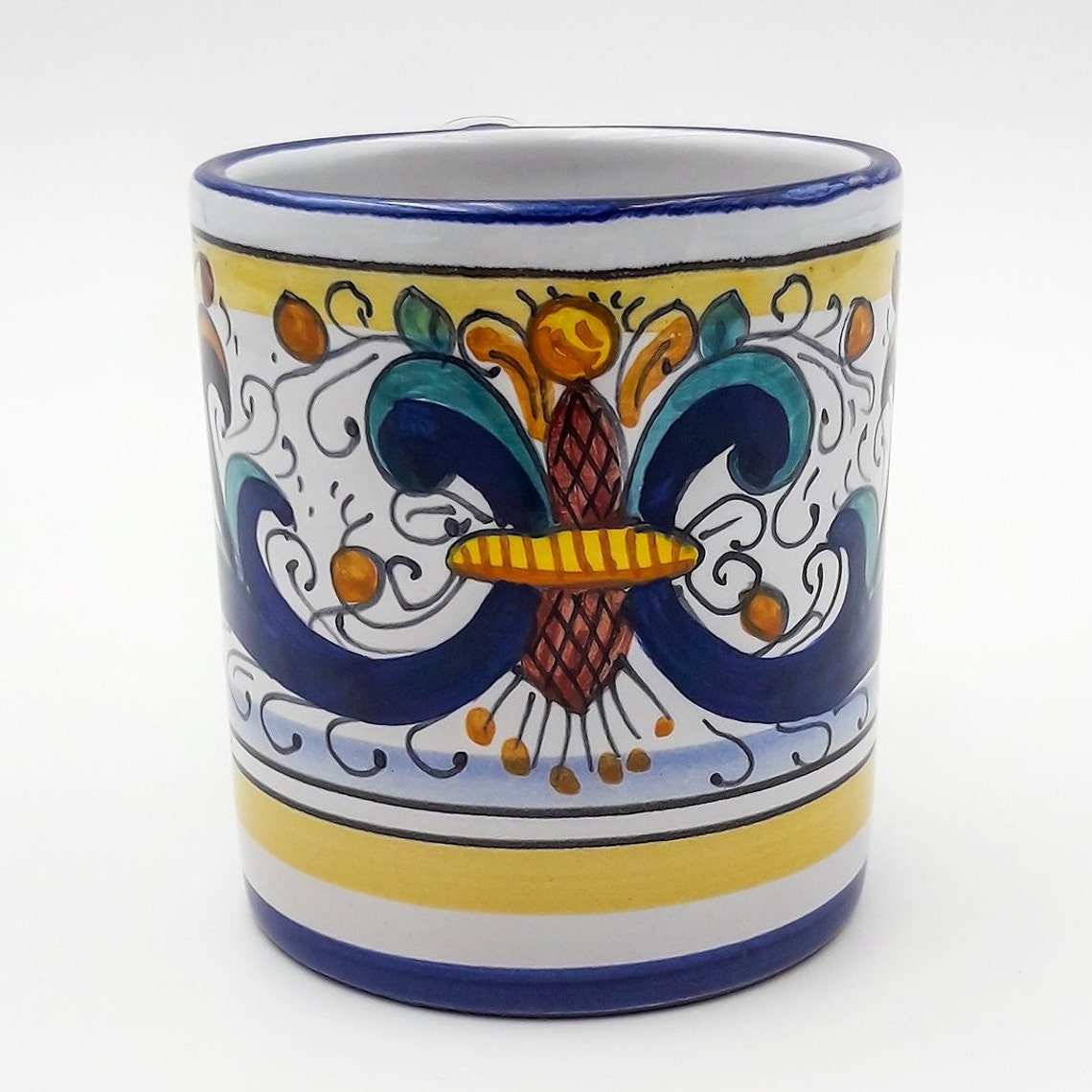 Cup Mug Decorated in Ricco Classic Deruta. Deruta Artistic - Etsy