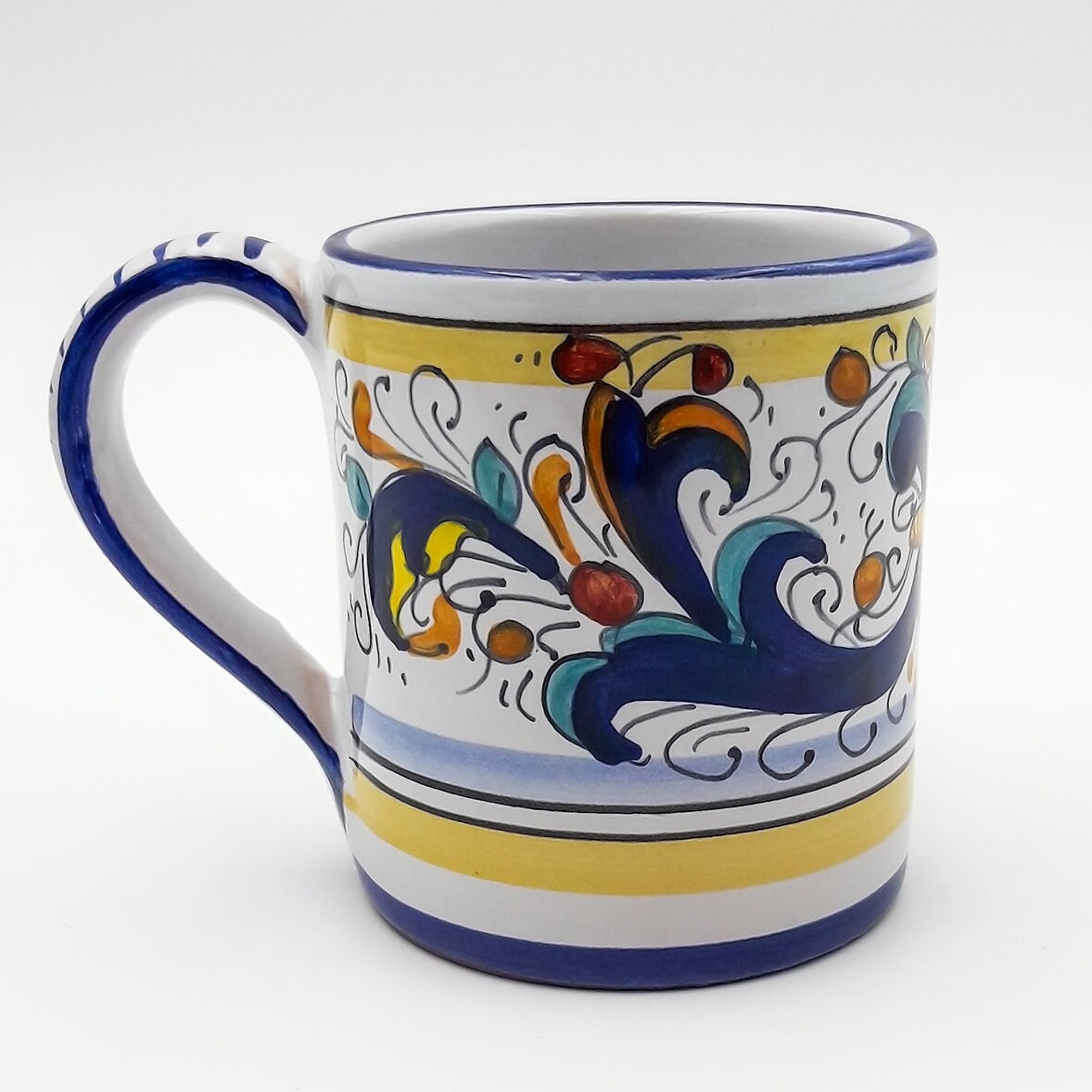 Cup Mug Decorated in Ricco Classic Deruta. Deruta Artistic - Etsy