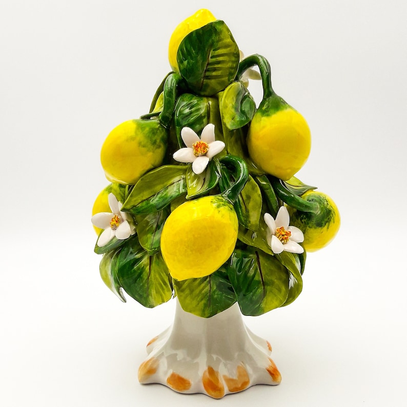 Lemon Tree With Flowers Standing Centerpiece H 30 Cm / 12". Entirely ...