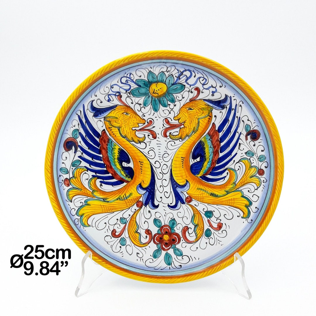 Wall Plate Decorated in Raffaellesco 25cm / 10". Deruta Artistic ...