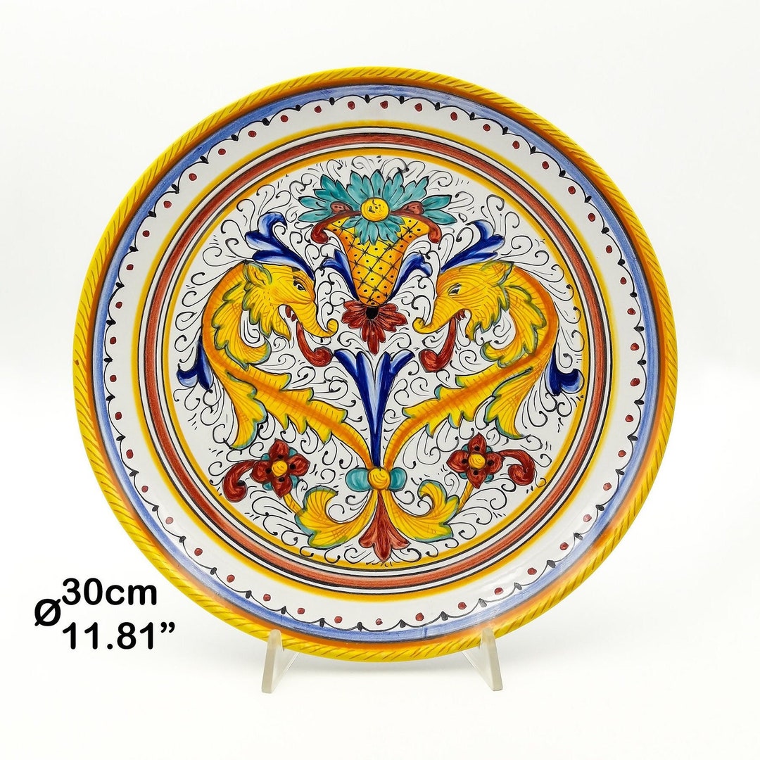 Wall Plate Painted in Ancient Style Raffaellesco With Abundance Festoon ...
