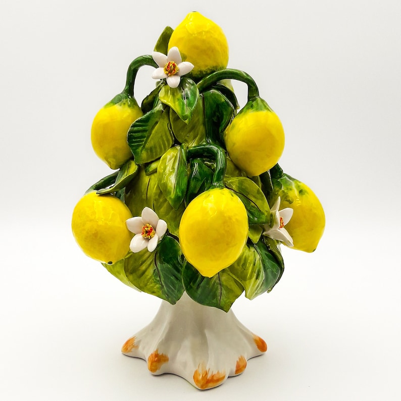 Lemon Tree With Flowers Standing Centerpiece H 30 Cm / 12". Entirely ...