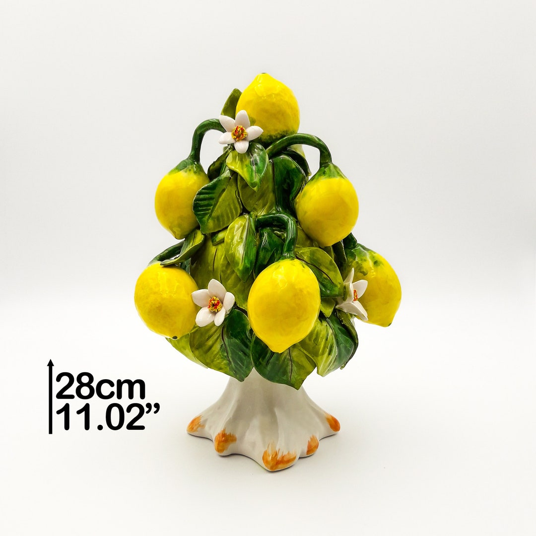 Lemon Tree With Flowers Standing Centerpiece H 30 Cm / 12". Entirely ...