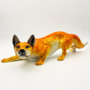Red Fox Lurking Free-standing Animal Ornament Figurine - Statuette 50 ...