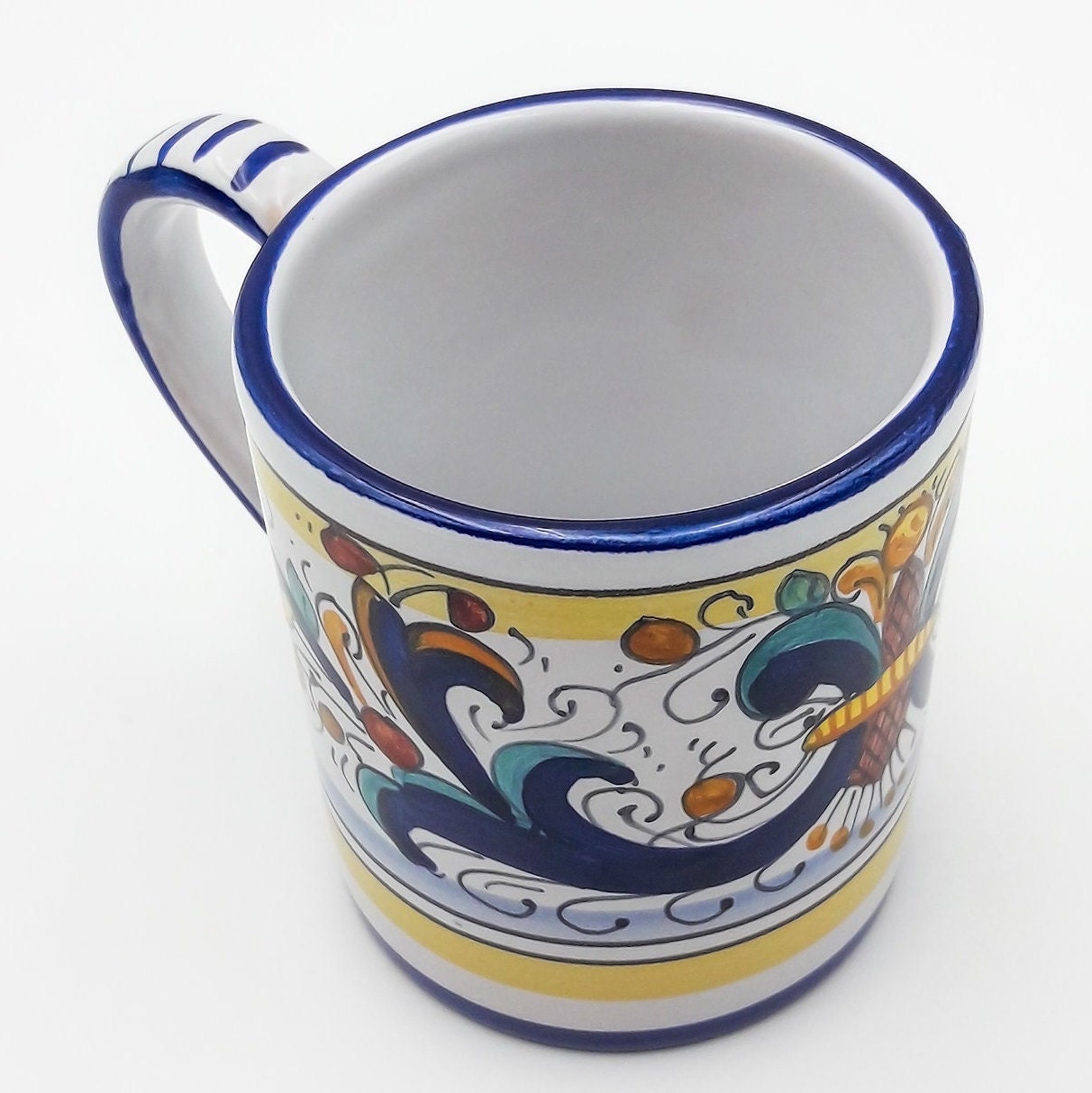 Cup Mug Decorated in Ricco Classic Deruta. Deruta Artistic - Etsy