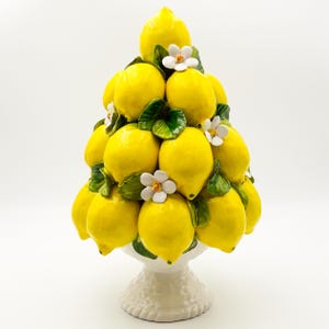 Pyramid Triumph of Lemons With Flowers Raised Standing Centerpiece H ...