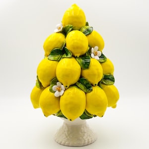 Pyramid Triumph of Lemons With Flowers Raised Standing Centerpiece H ...