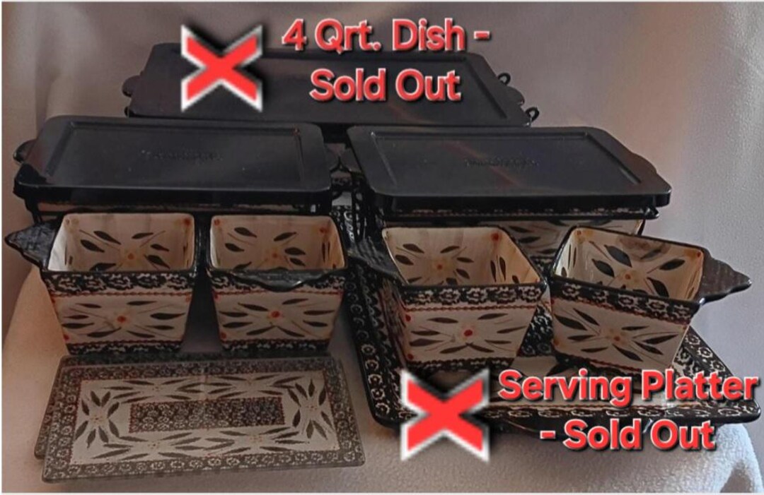 Choice of Temp-tations by Tara Ceramic Presentable Ovenware - Black Old ...