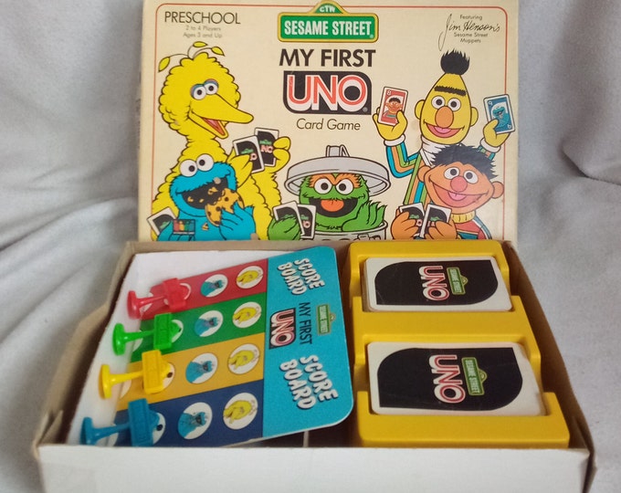 1989 Sesame Street "my First Uno" Game by International Games #8001 ...