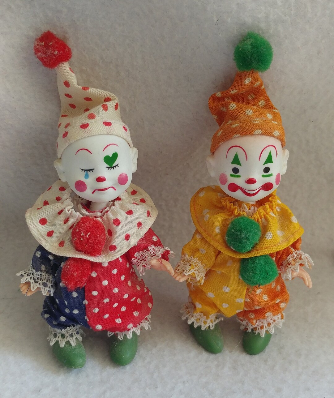 Your Choice of Vintage 3.25" Plastic Clown Doll From Perfekta - Made in ...