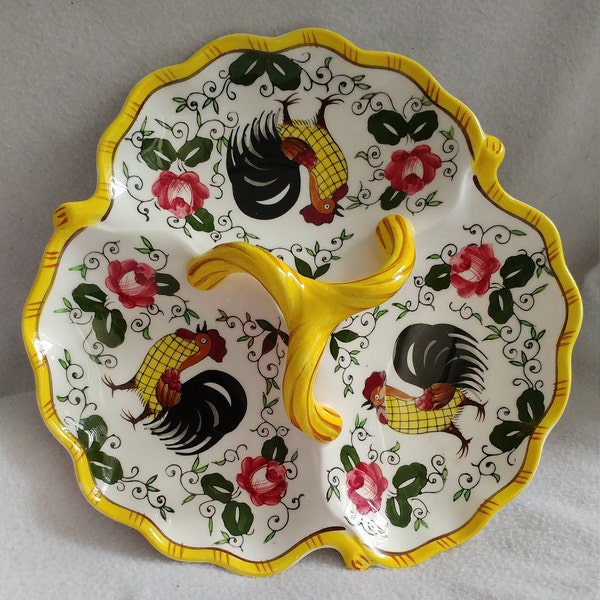 Rooster and Roses - Etsy