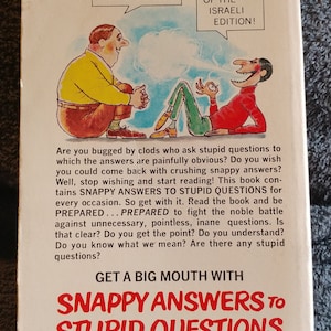 Choice of Al Jaffee MAD Magazine Paperback Book - Snappy Answers to ...