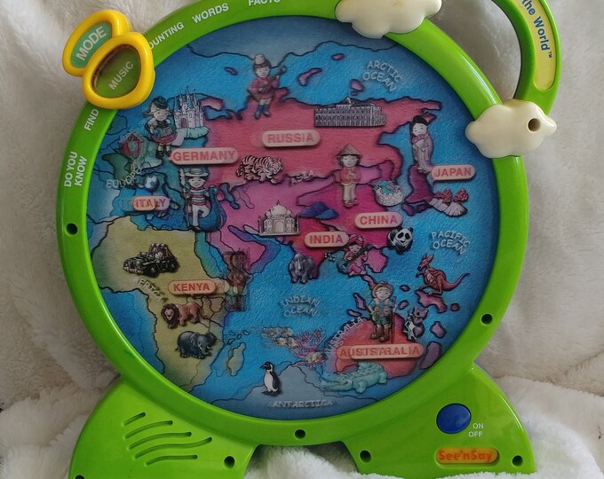 Vintage 2000 Kids Around the World See N' Say Talking Toy by Mattel ...