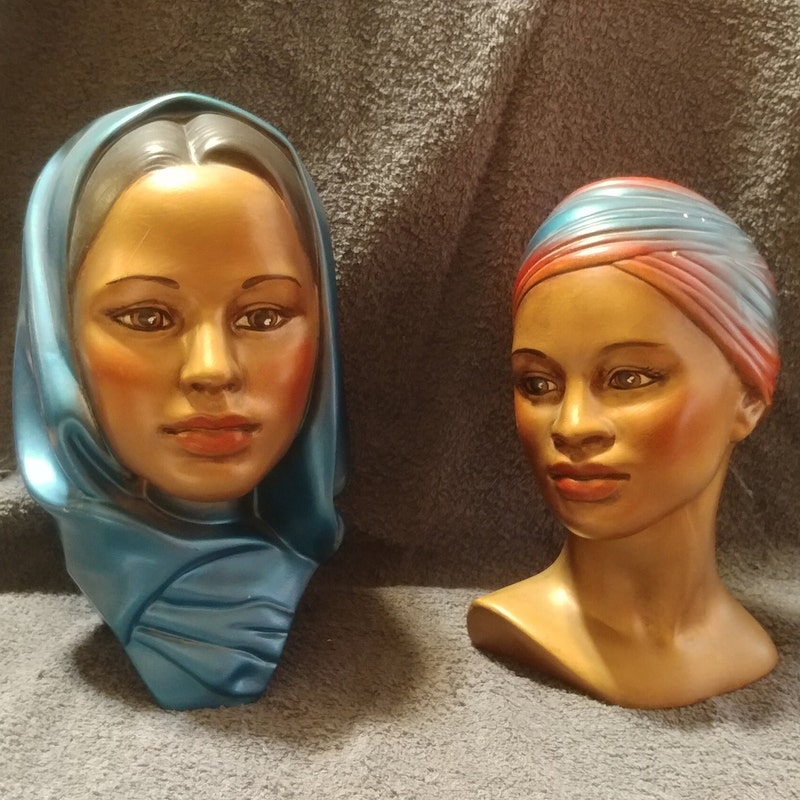 Chalkware Bust - Etsy
