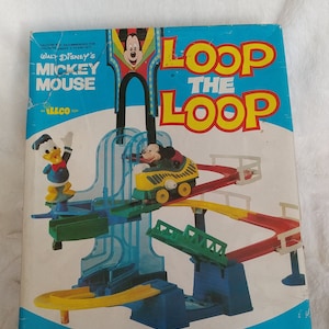 Rare Vintage Mickey Mouse Loop the Loop Battery Operated Race Game From ...