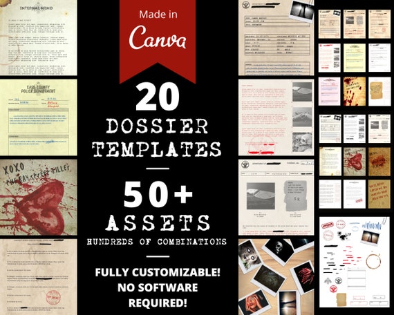 20 Editable Dossier Templates Edit in CANVA Customizable - Etsy