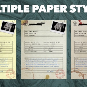 Editable Dossier Template No Software Required Edit in - Etsy