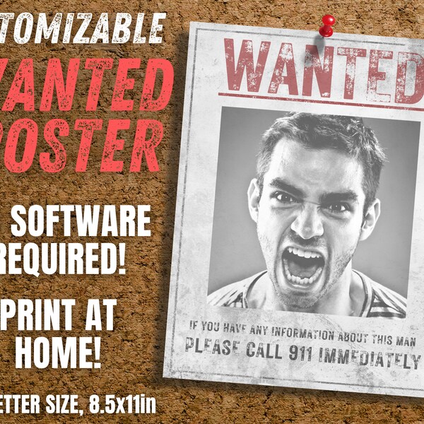 Wanted Poster - Etsy