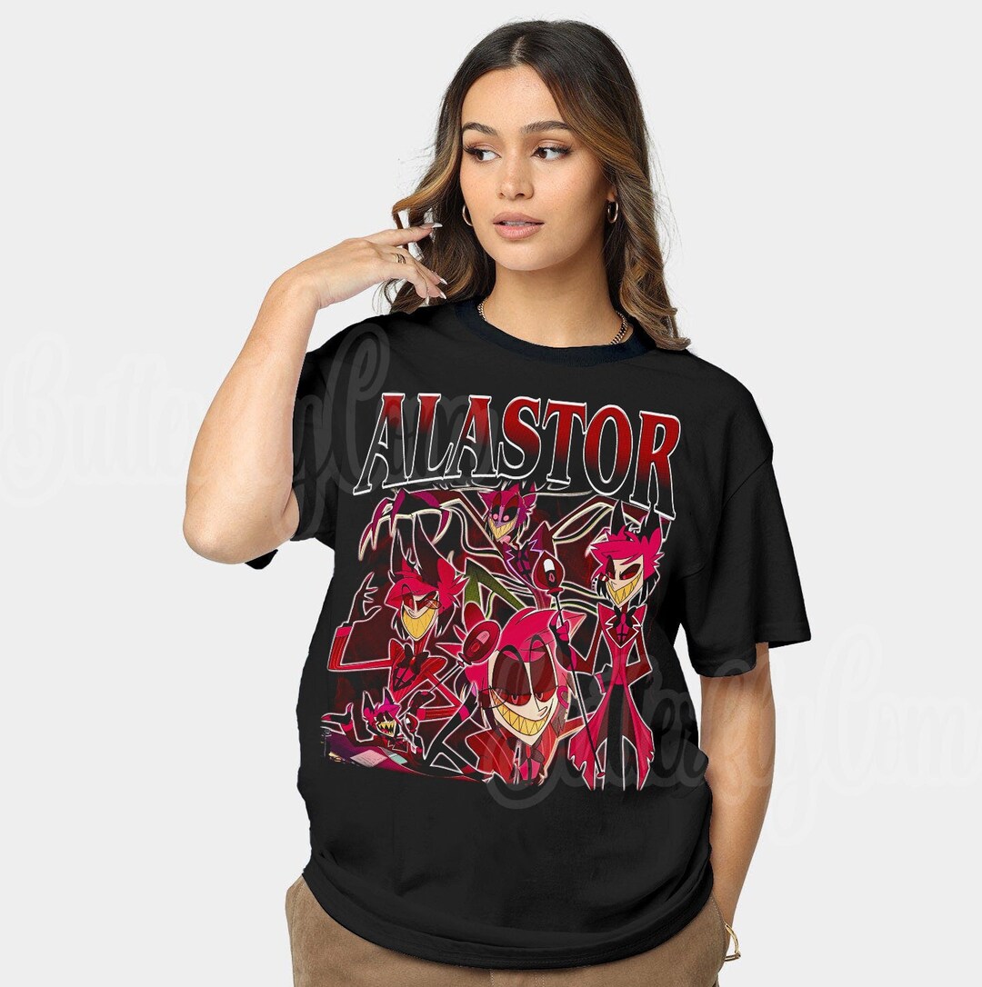 Alastor Hazbin Hotel Charaktere T-Shirt, Alastor Hazbin Hotel T-Shirt ...
