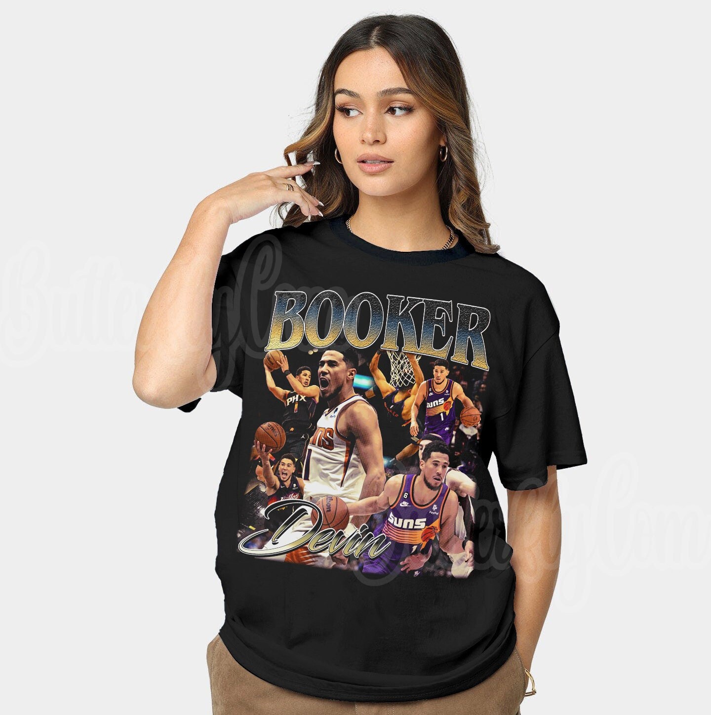 Devin Booker Basketball Shirt, Classic 90s Graphic Tee, Unisex, Vintage ...