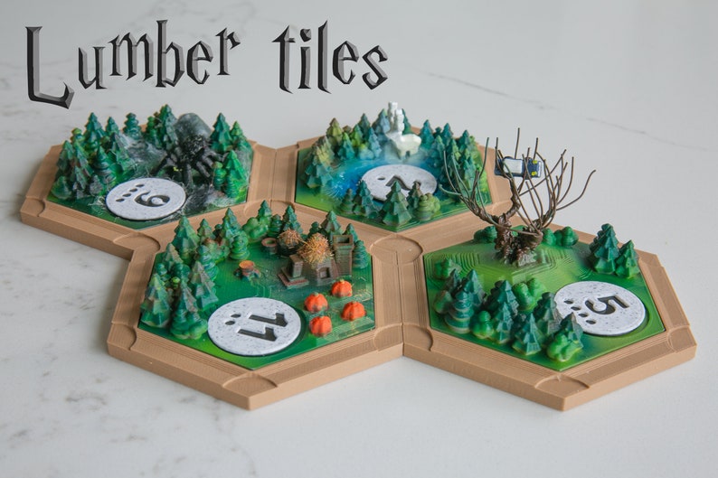 3D Printed Custom Catan Board Inspired by Magics - Etsy