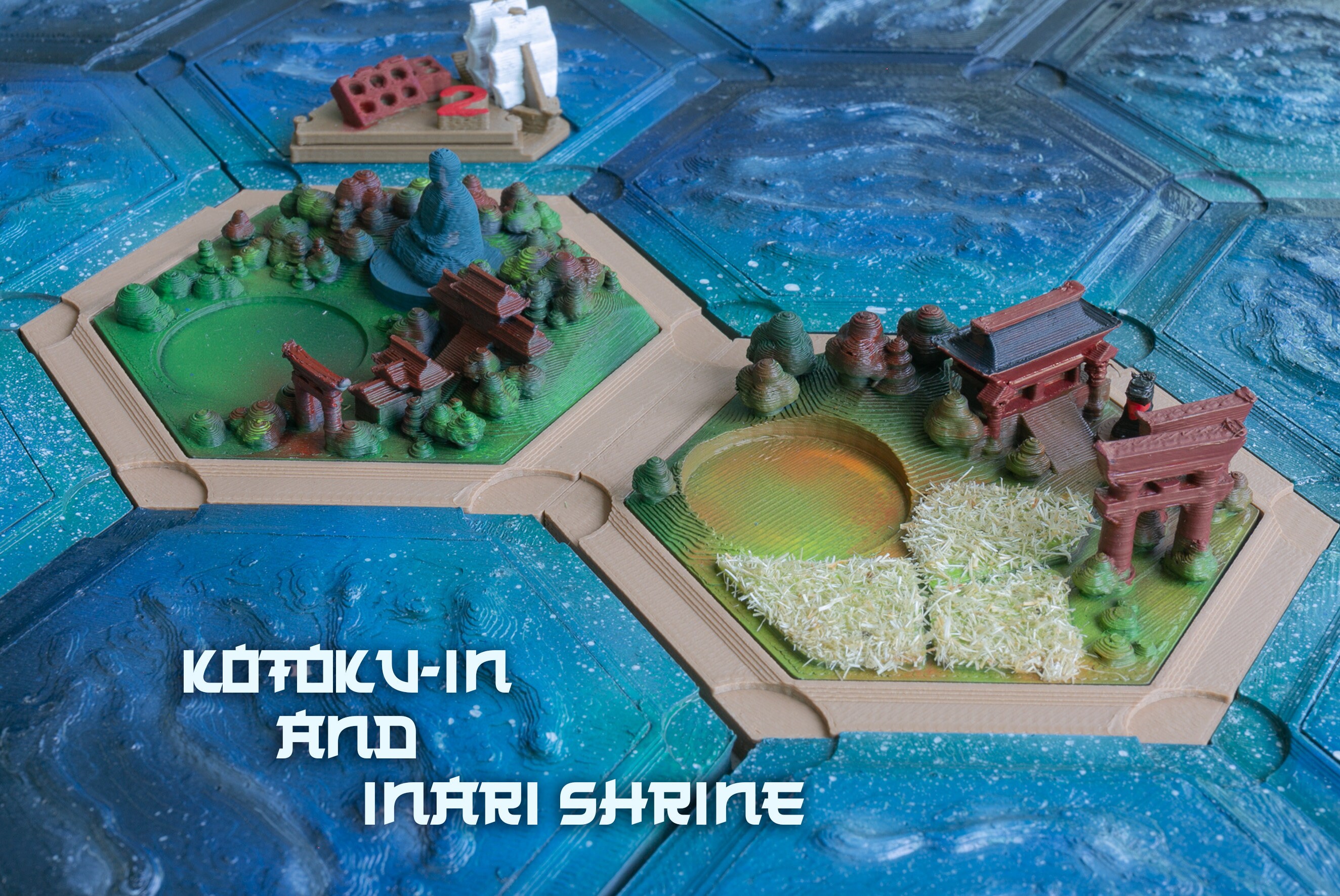 3D Printed Catan of Japan Theme Resource Tiles With Historic - Etsy