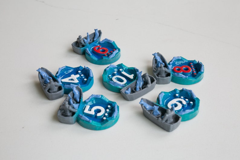 3D Printed Plastic Fish Tokens Lake Tiles for the Fisherman of - Etsy