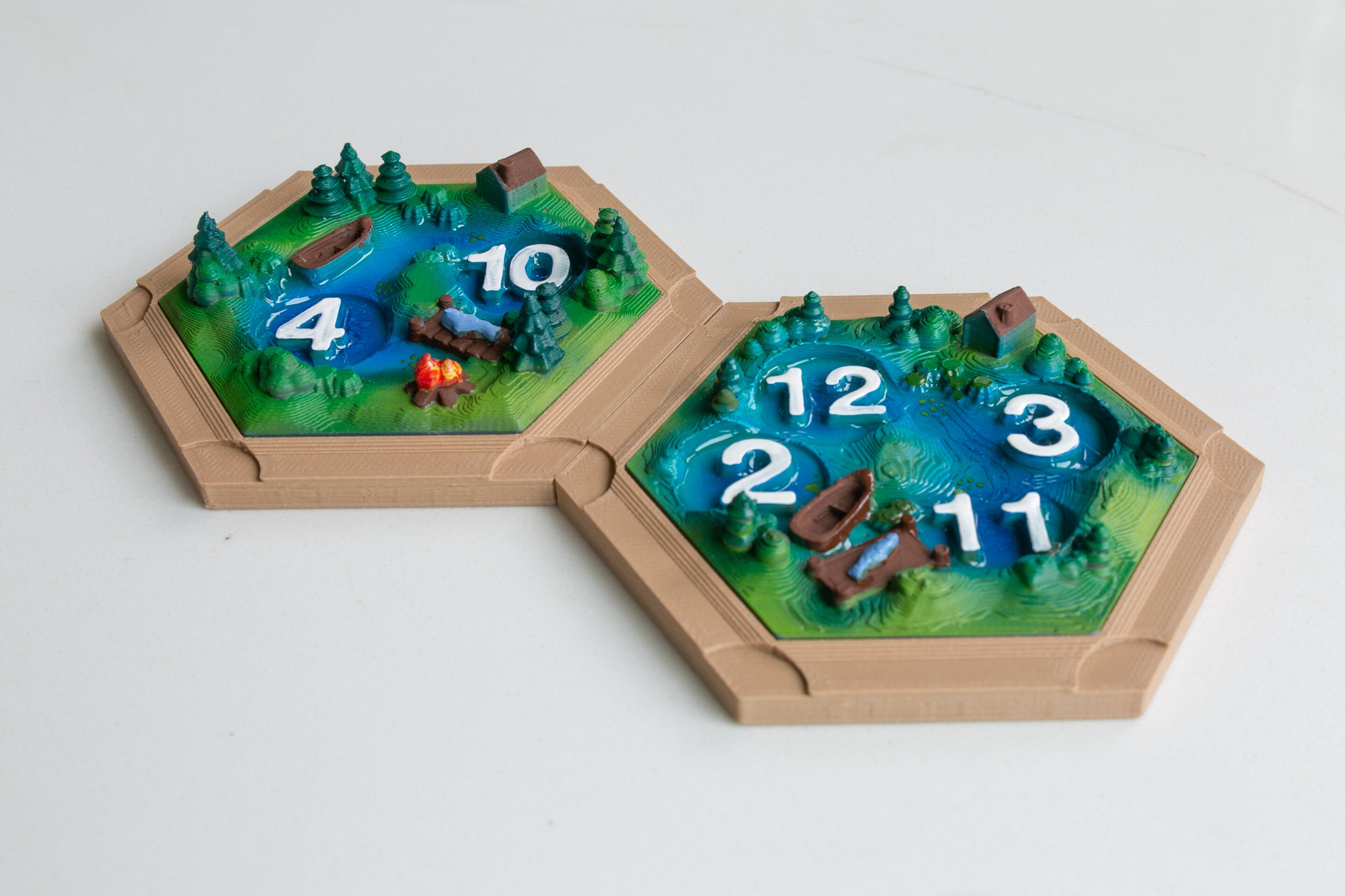 3D Printed Plastic Fish Tokens Lake Tiles for the Fisherman of CATAN - Etsy