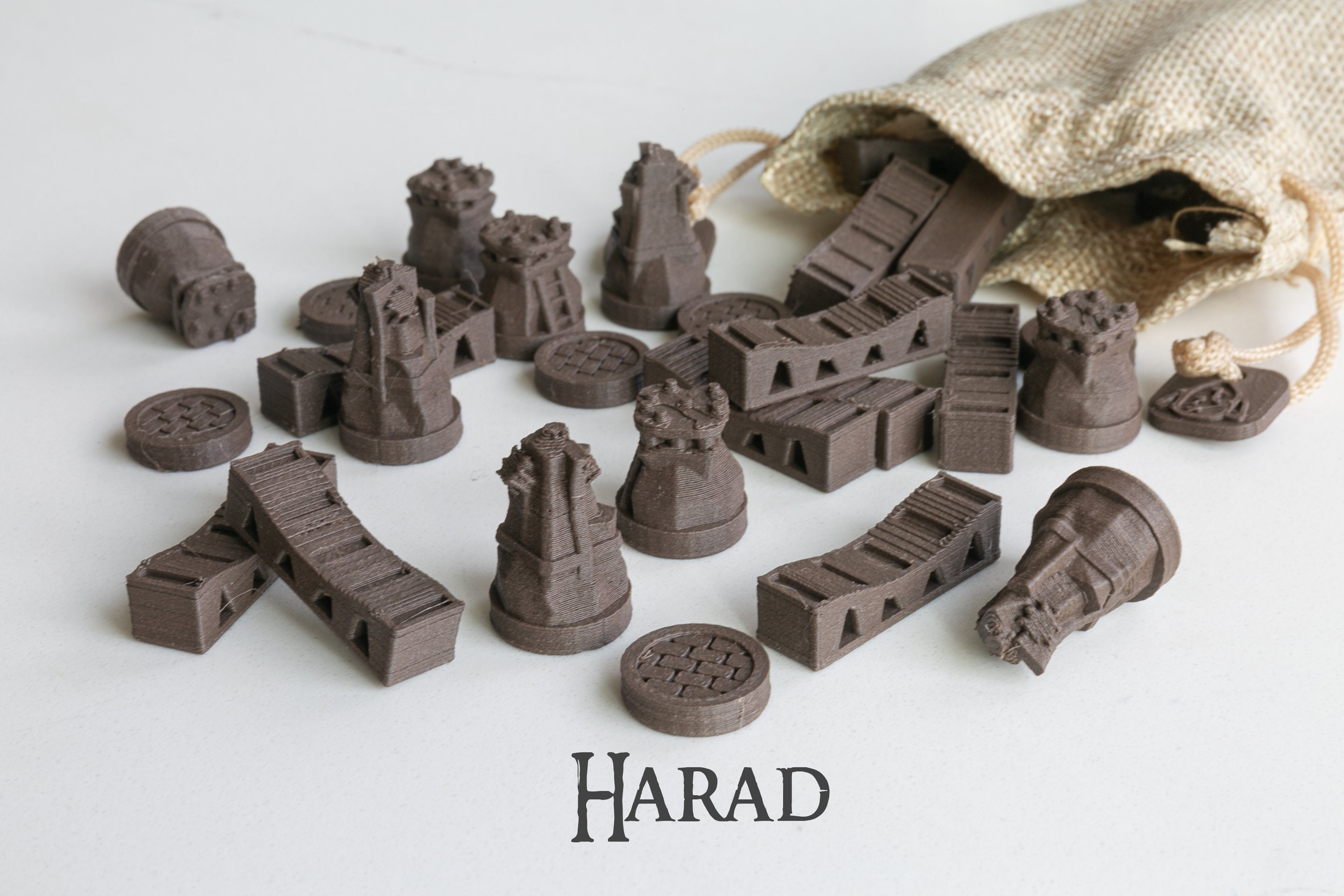 3D Printed Custom Catan City & Settlement - the Lord of the Rings ...