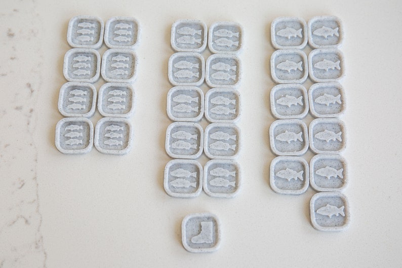 3D Printed Plastic Fish Tokens Lake Tiles for the Fisherman of | Etsy