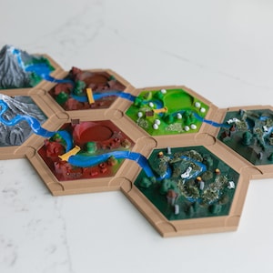 3D Printed Catan Boards for Scenario - the Rivers of Catan - Etsy