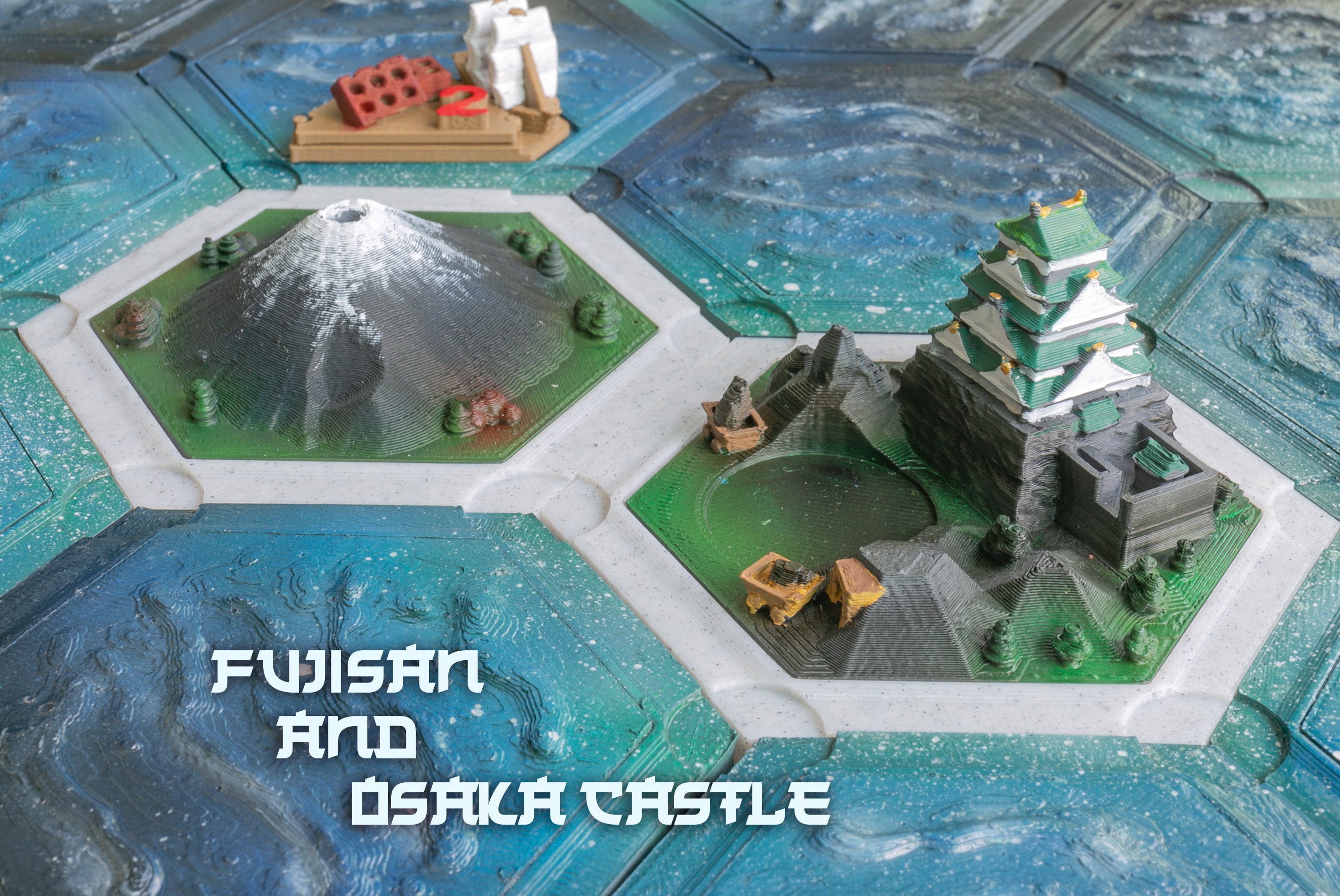 3D Printed Catan of Japan Theme Resource Tiles With Historic - Etsy