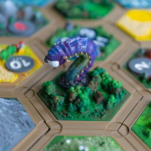 Upgraded 3D Printed Catan Robber Token : Dragon and Monsters From Game ...