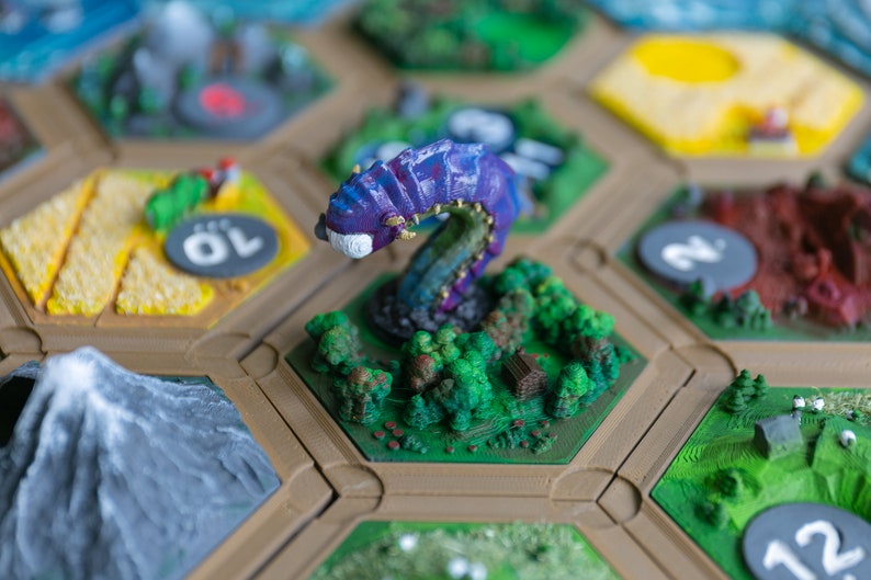 Upgraded 3D Printed Catan Robber Token : Dragon and Monsters - Etsy