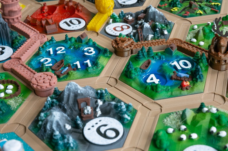 3D Printed Plastic Fish Tokens Lake Tiles for the Fisherman of CATAN - Etsy