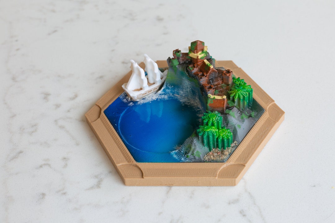 3D Print Pirate Lair Tile for Catan Explorers & Pirates - Etsy