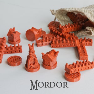 3D Printed Custom Catan City & Settlement - the Lord of the Rings ...