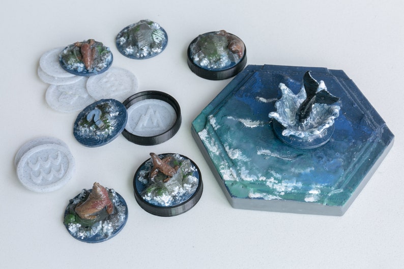 3D Printed Upgraded Tokens for Catan Seafarers Undiscovered | Etsy