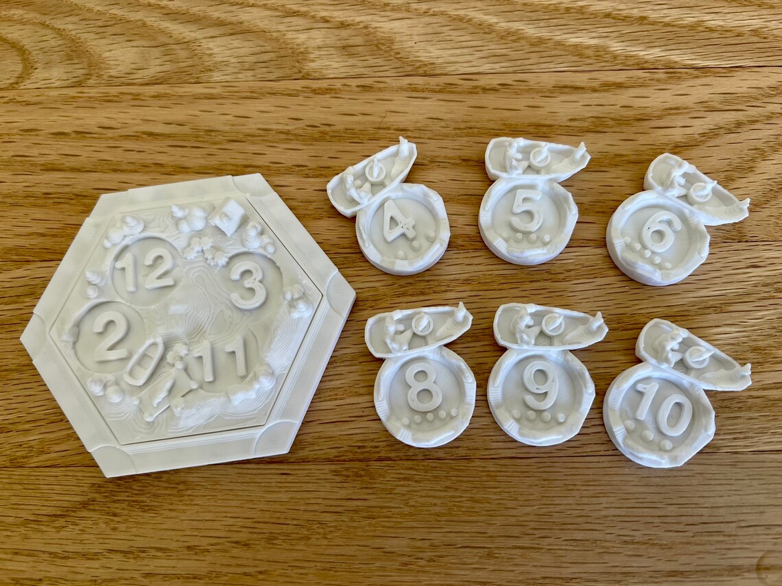 3D Printed Plastic Fish Tokens Lake Tiles for the Fisherman of - Etsy