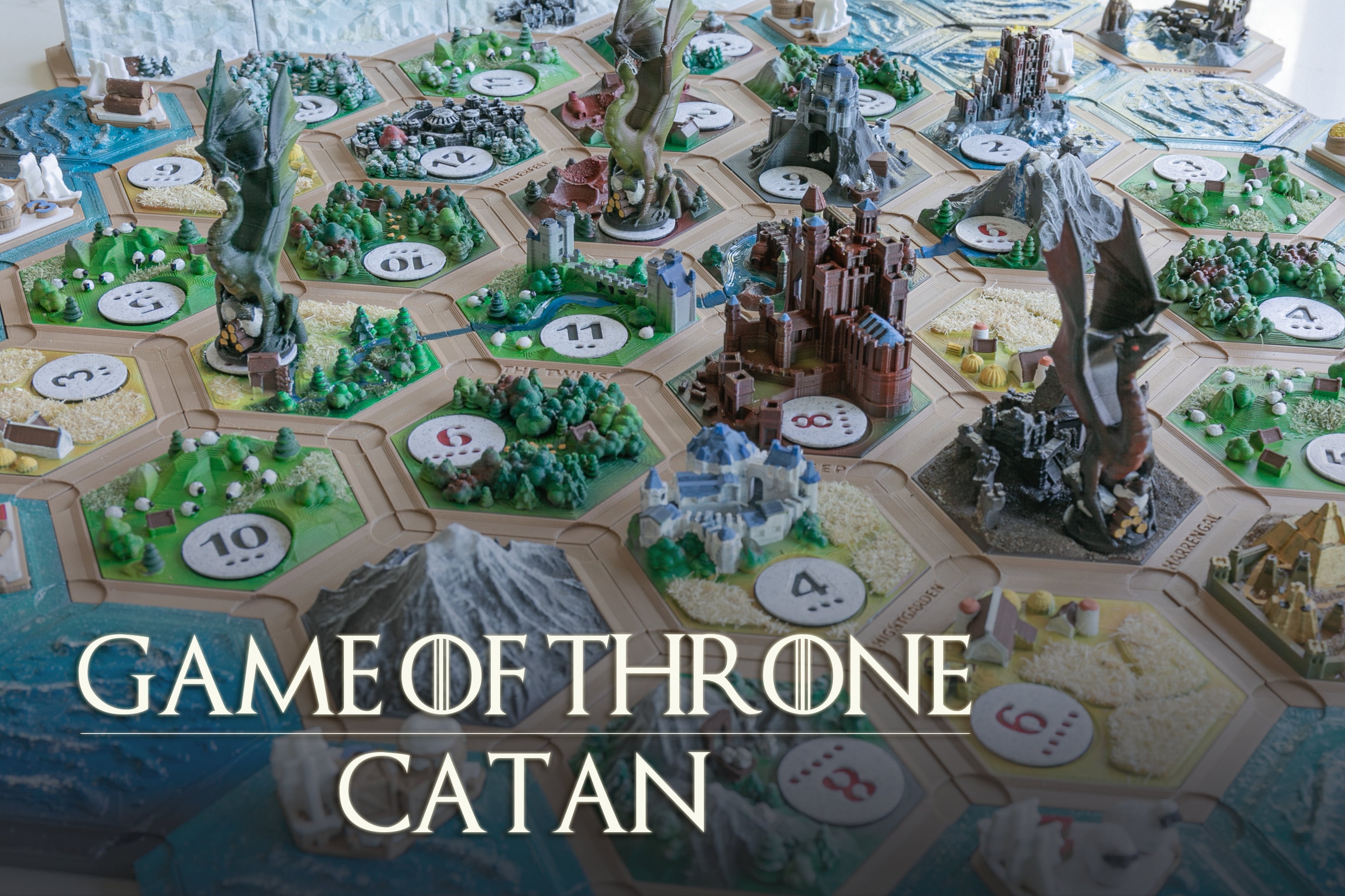 Upgraded 3D Printed Catan Robber Token : Dragon and Monsters From Game ...