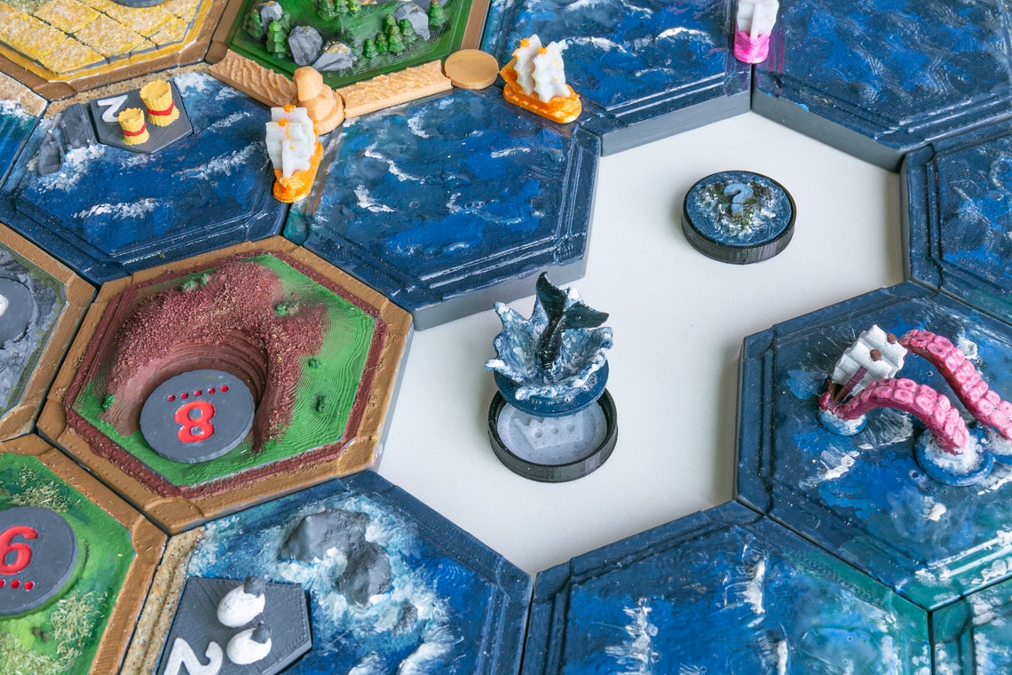 Catan 3D Printed Sea Tiles | Etsy