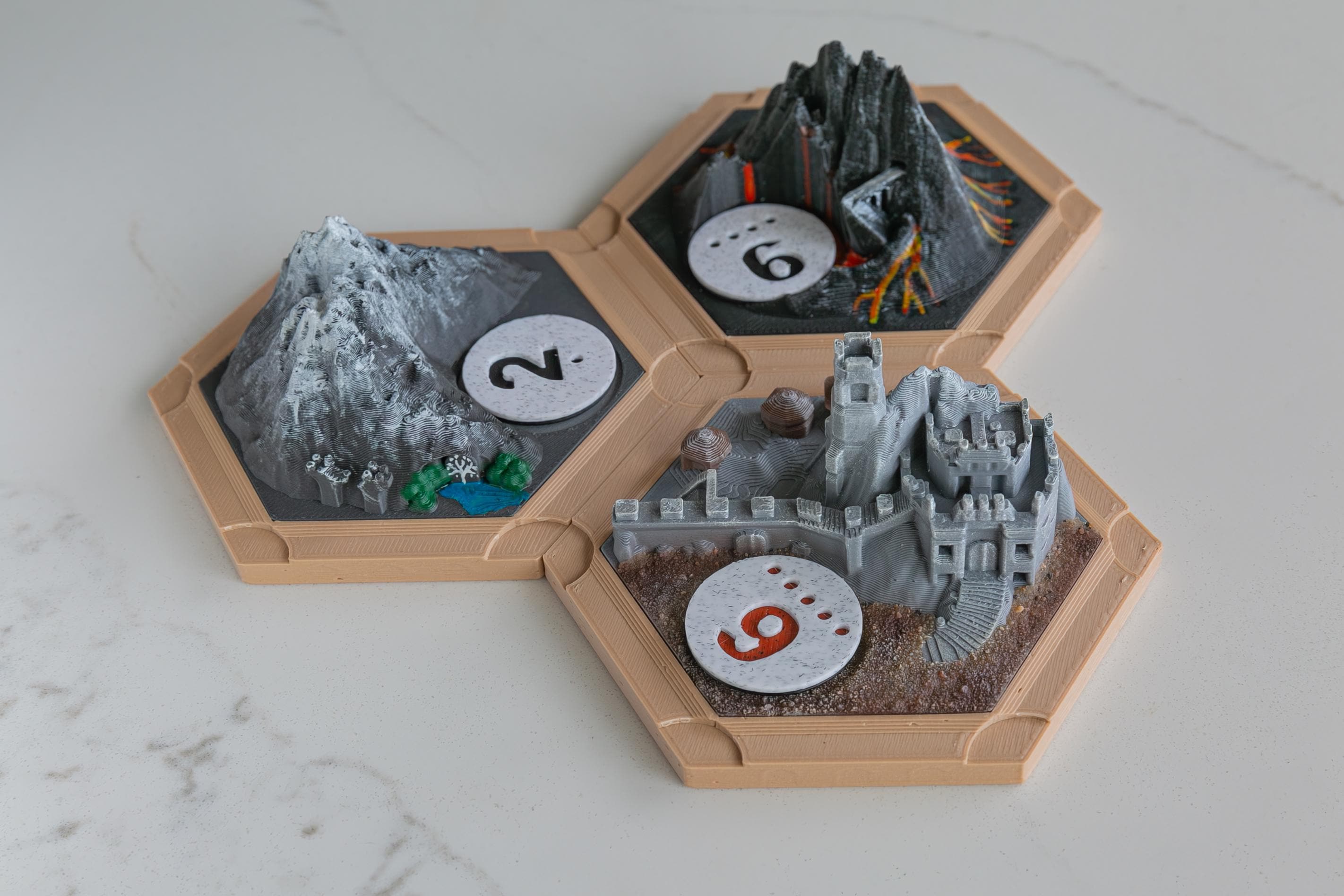 3D Printed Custom Catan Tiles - the Lord of the Rings Themed - Etsy