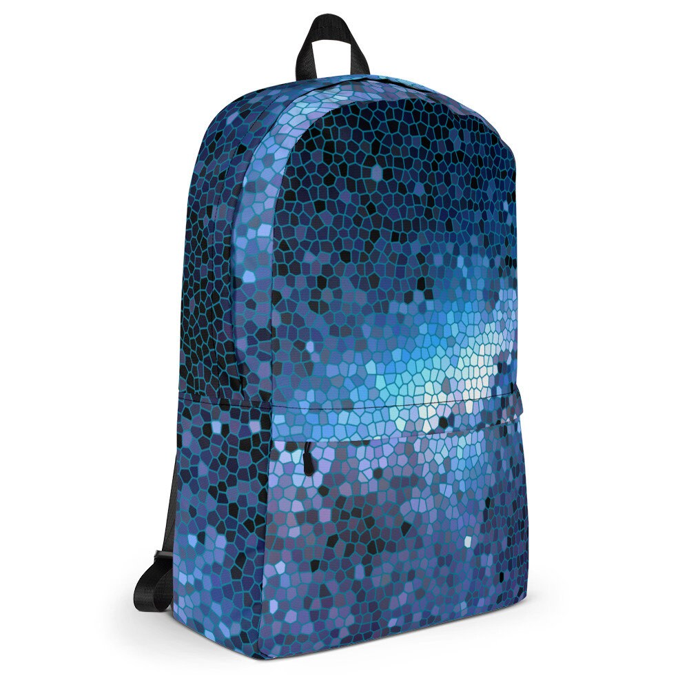 Trendy Blue Pixilated Milky Way Backpack Artistic Space - Etsy