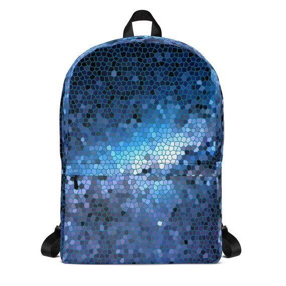 Trendy Blue Pixilated Milky Way Backpack Artistic Space | Etsy
