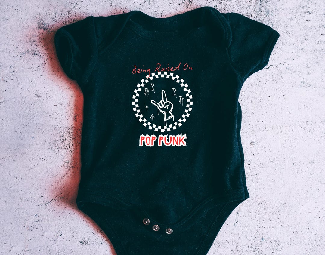 Being Raised on Pop Punk Bodysuit| Millennial Punk Rock Baby Shower ...