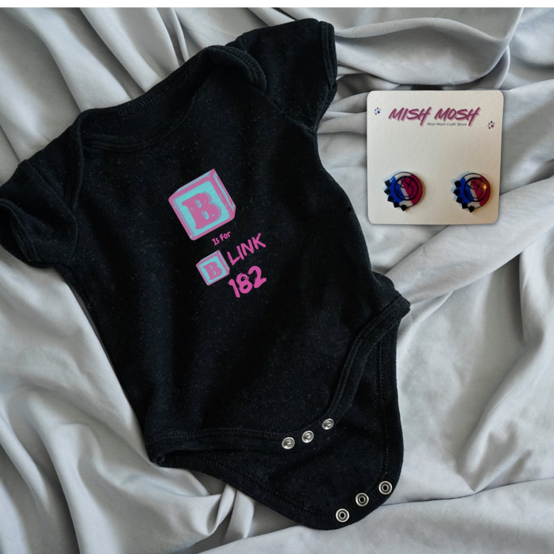 B is for Blink 182 Emo Kid Bodysuit | Blue Font or Pink Font Bodysuit ...
