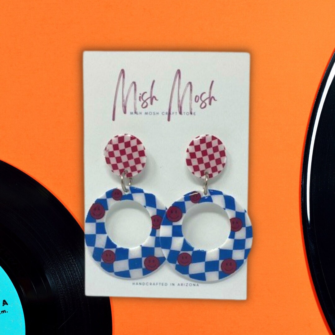 Groovy Smile Hoop Earrings | Smiley Face Earrings | Retro Fashion | Alt ...