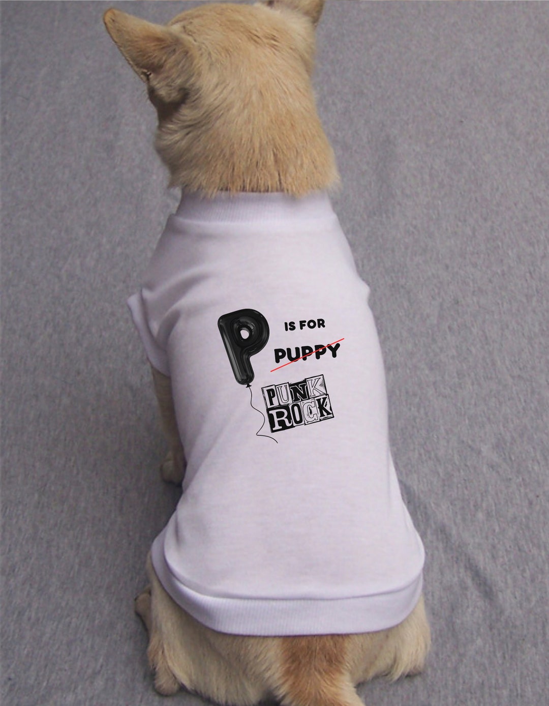 P is for Punk Rock Dog Shirt | Punk Rock Puppy Top | Pet Accessories ...