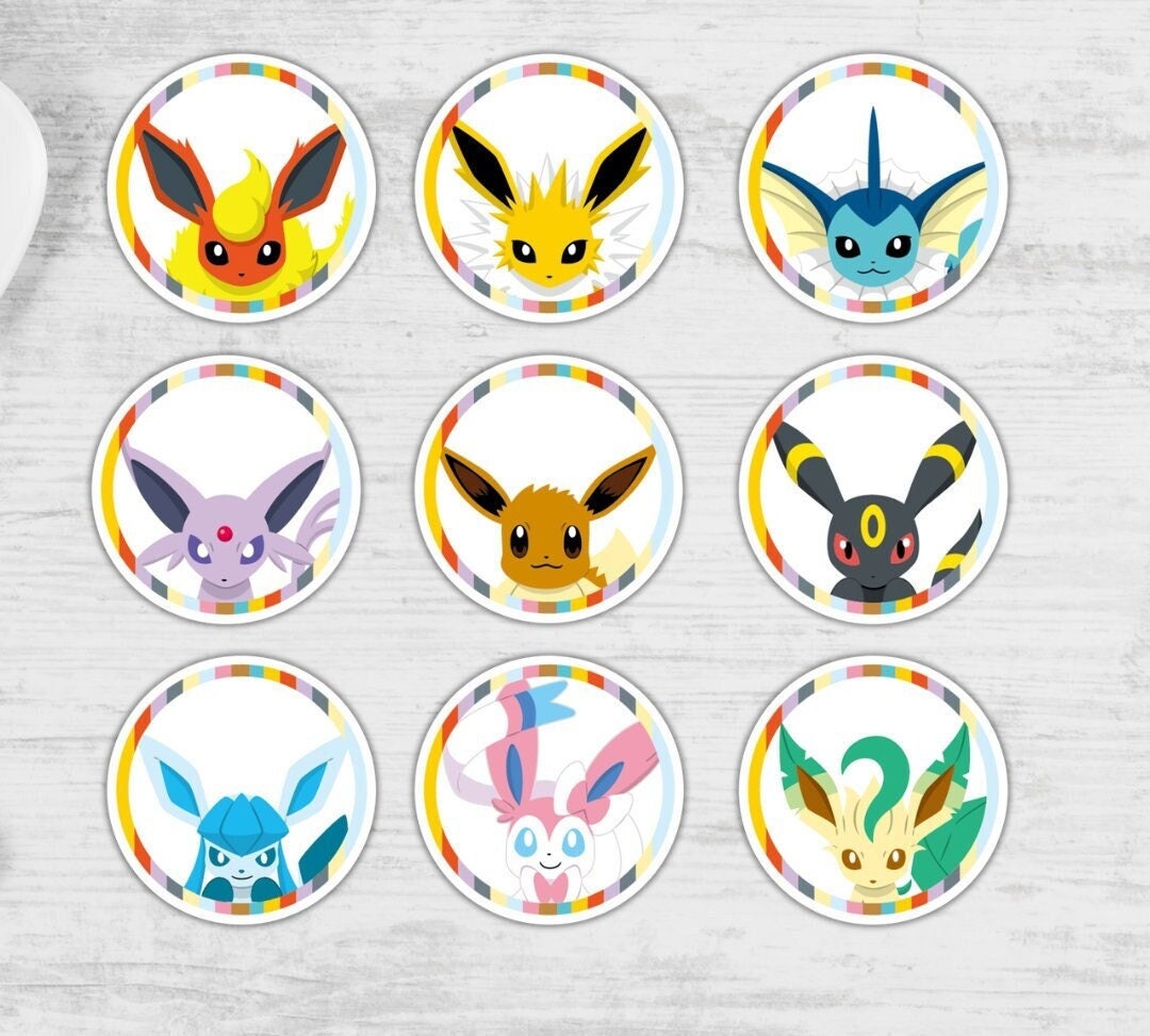 Eeveelution Logo Sticker POGO Inspired Stickers Pokemon Decal for ...
